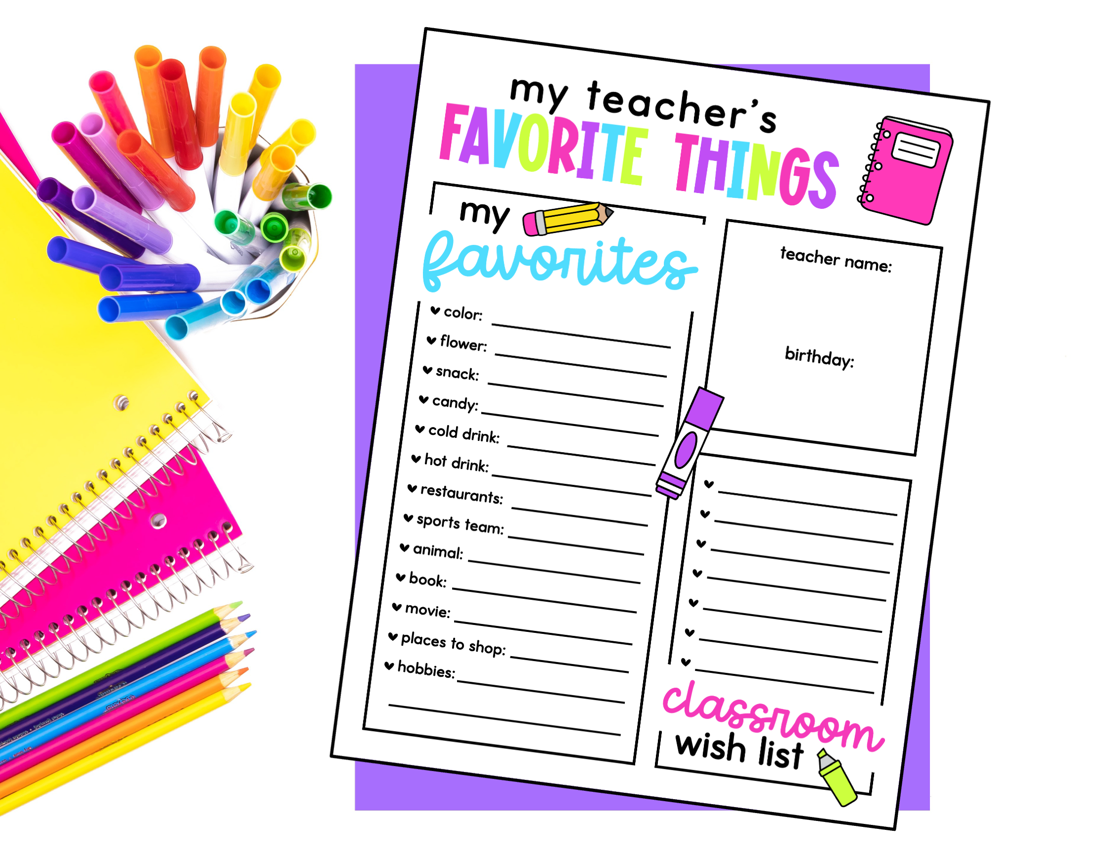 Teacher Favorite Things - The First Grade Lunchbox
